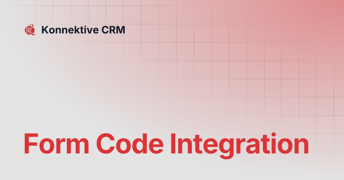 Form Code Integration | Konnektive CRM