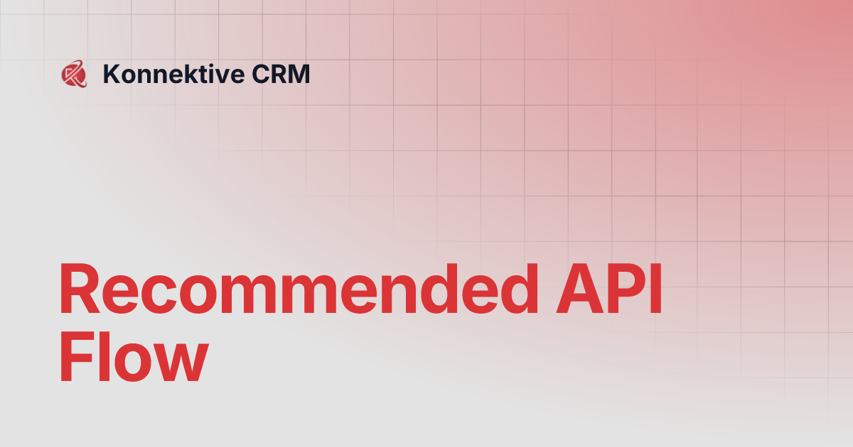 Recommended API Flow | Konnektive CRM